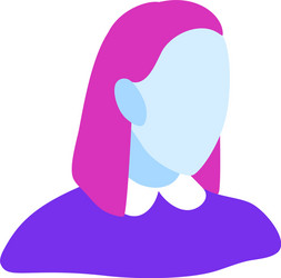 Silhouette a female head full face Royalty Free Vector Image