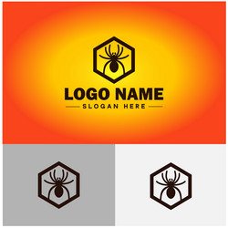 Spider logo art icon graphics for company brand Vector Image