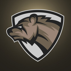 Bear emblem logo for a sports team Royalty Free Vector Image
