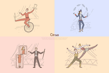 Circus performer actor in carnival costume Vector Image