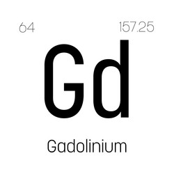 Gadolinium gd periodic table element Royalty Free Vector