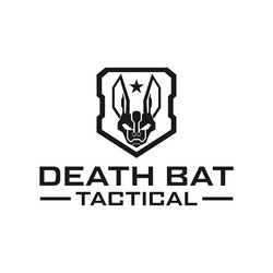 Bat logo tactical military flying design Vector Image