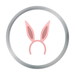Bunny headband icon in flat style isolated Vector Image