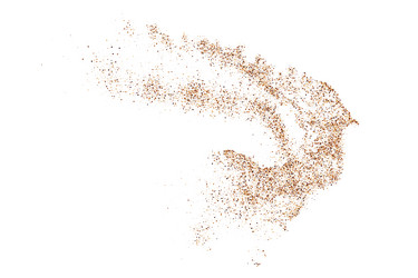 Coffee color texture isolated on white background Vector Image