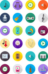 Music infographic and icon set of instruments Vector Image