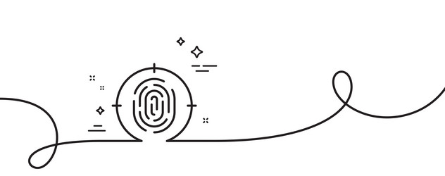 Fingerprint icon finger print target sign Vector Image