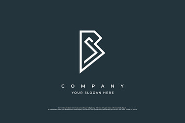 Minimal initial letter bs or sb logo design Vector Image