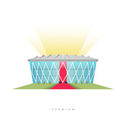 Sport stadium football front view Royalty Free Vector Image