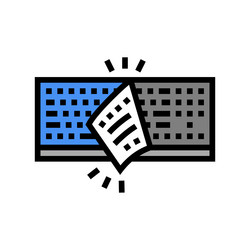 Keyboard cover line icon Royalty Free Vector Image