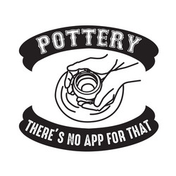 Pottery quote and saying stay calm make Royalty Free Vector