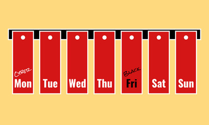 Week days round icons Royalty Free Vector Image