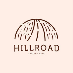 Abstract line art outdoor logo design highway Vector Image