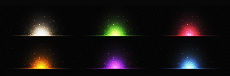 Color set of neon light flash effects Royalty Free Vector