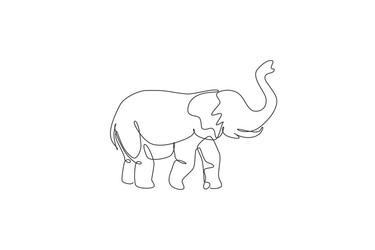 One Line Drawing Elephant Vector Images (over 330)