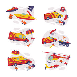 Rescue equipment with specialized machine Vector Image