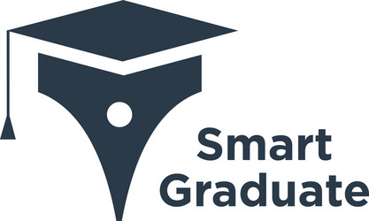 Smart graduate for education logo icon design Vector Image