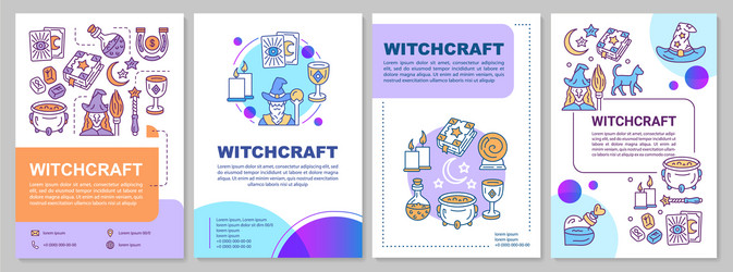 Witchcraft poster template layout banner booklet Vector Image