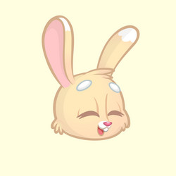 Cartoon bunny rabbit head icon Royalty Free Vector Image