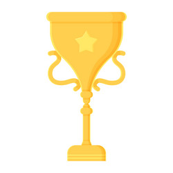 Cartoon winner cup object golden trophy Royalty Free Vector