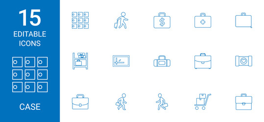 Case icons Royalty Free Vector Image - VectorStock