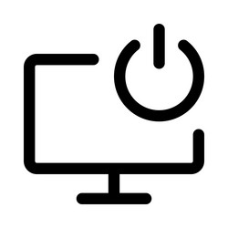 Display screen with an integrated power button Vector Image