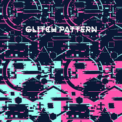 Cyber game seamless pattern Royalty Free Vector Image