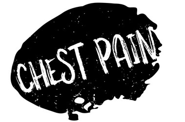 Chest pain rubber stamp Royalty Free Vector Image