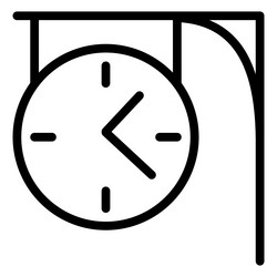 Clock digital 24 icon stroke Royalty Free Vector Image