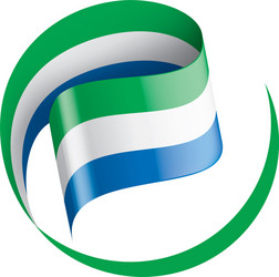 Sierra leone flag on a white Royalty Free Vector Image