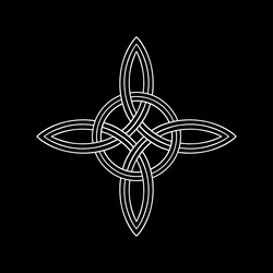 Wicca symbol - power of four elements Royalty Free Vector