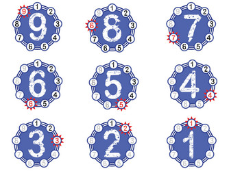 Chart countdown Royalty Free Vector Image - VectorStock