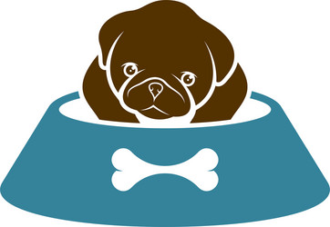 Set dog food logo design creative dog logo Vector Image