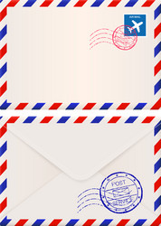 International mail envelope with collection Vector Image