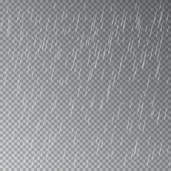 Transparent rain image rainy cloudy Royalty Free Vector