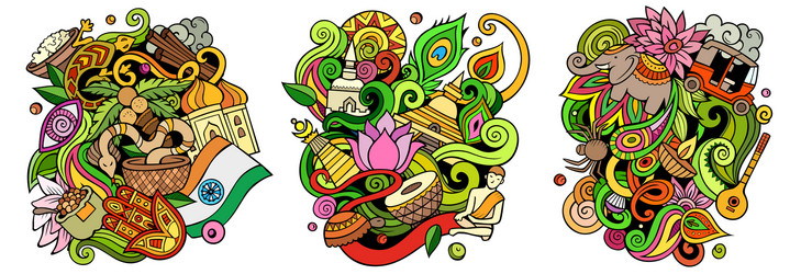 India Flag Doodle Vector Images (over 110)