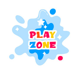 Game zone kids badge Royalty Free Vector Image