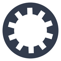 Split lock washer cut out Royalty Free Vector Image