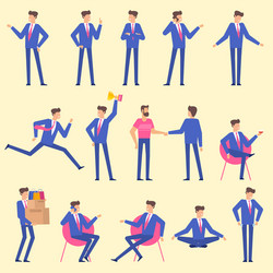 Man character animation poses Royalty Free Vector Image