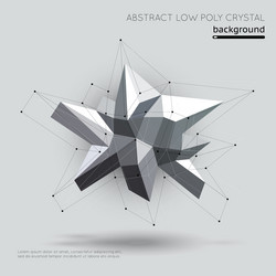 Low poly line geometric shape network structure Vector Image