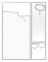 Manga style page layout storyboard Royalty Free Vector Image
