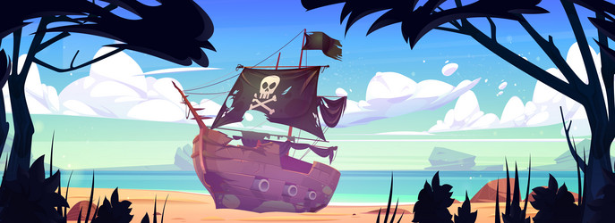 Shipwreck theme image 1 Royalty Free Vector Image