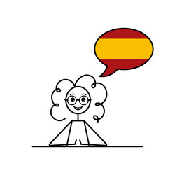 Spanish speakers cartoon boy and girl Royalty Free Vector