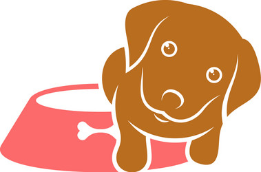 Dog food logo design creative Royalty Free Vector Image