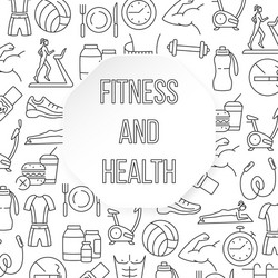Healthy lifestyle doodle set Royalty Free Vector Image