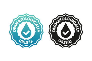 Dermatologically tested stamps dermatology label Vector Image