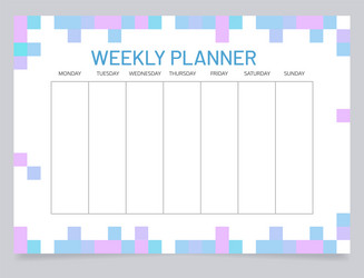 Planners worksheet design template set Royalty Free Vector