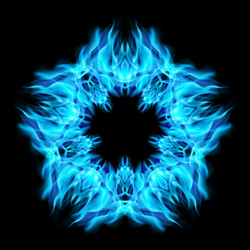 Blue Fire Wings Royalty Free Vector Image - VectorStock