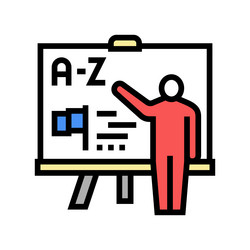 Class english color icon Royalty Free Vector Image