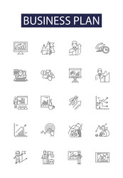 Venture capital line icons and signs Royalty Free Vector