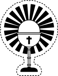 Cross first communion icon Royalty Free Vector Image
